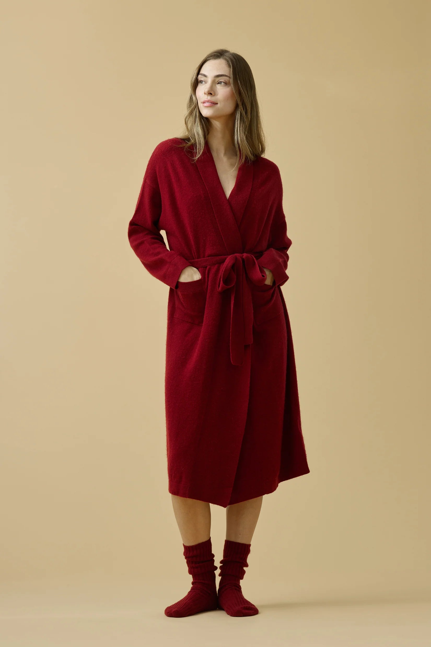 KIP Pure Cashmere Long Robe – Esprit De La Femme Lingerie